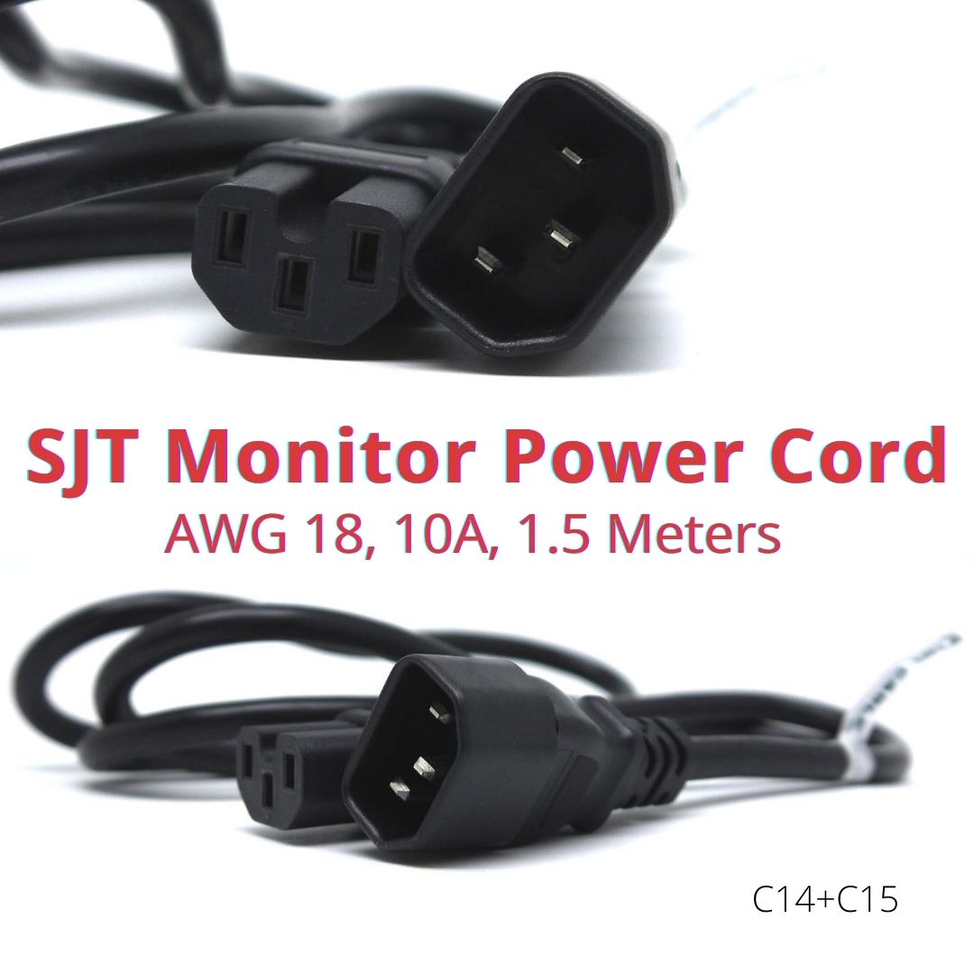 3C Connections / SJT 10A C14 to C15 Power Cord (1.5 meter) | Lazada PH