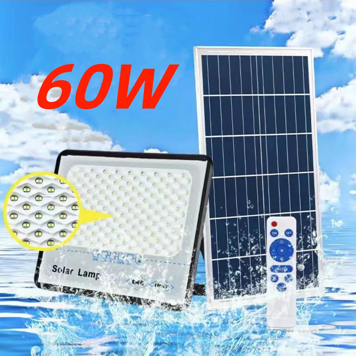 【FY SOUND】600W solar lights with solar panel solar light outdoor ...