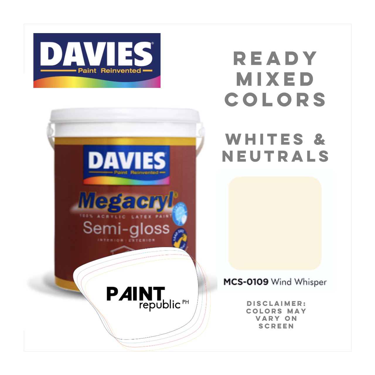 Davies Megacryl Semi-Gloss (Ready Mixed Colors - Whites and Neutrals ...
