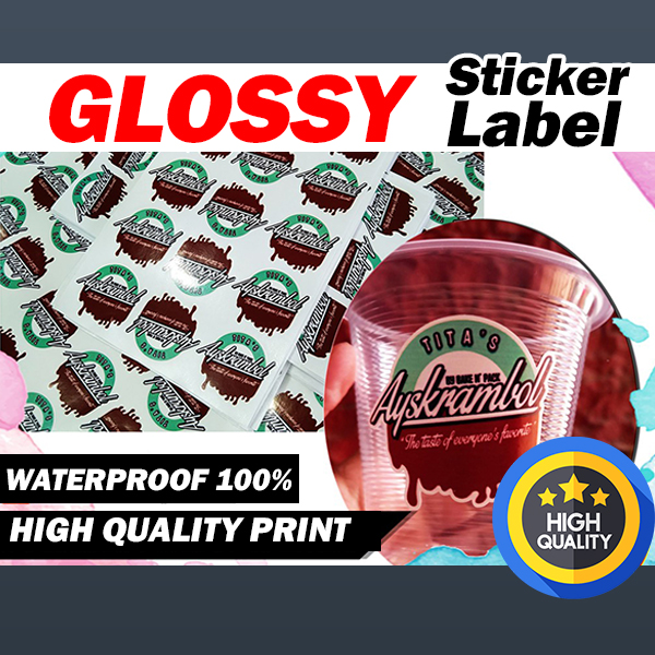 STICKER LABEL PRODUCT LABEL VINYL GLOSSY 100 PIECES | Lazada PH