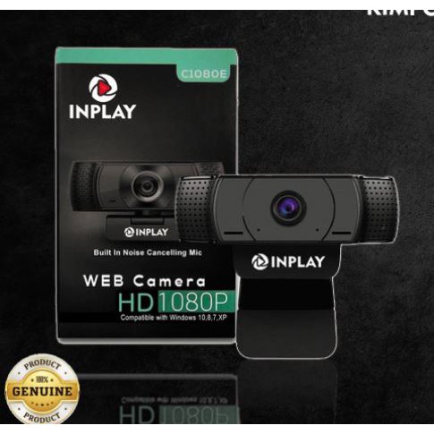 INPLAY webcam 1080P | 720P with Mic - Built-in Noise-Isolating mic web ...