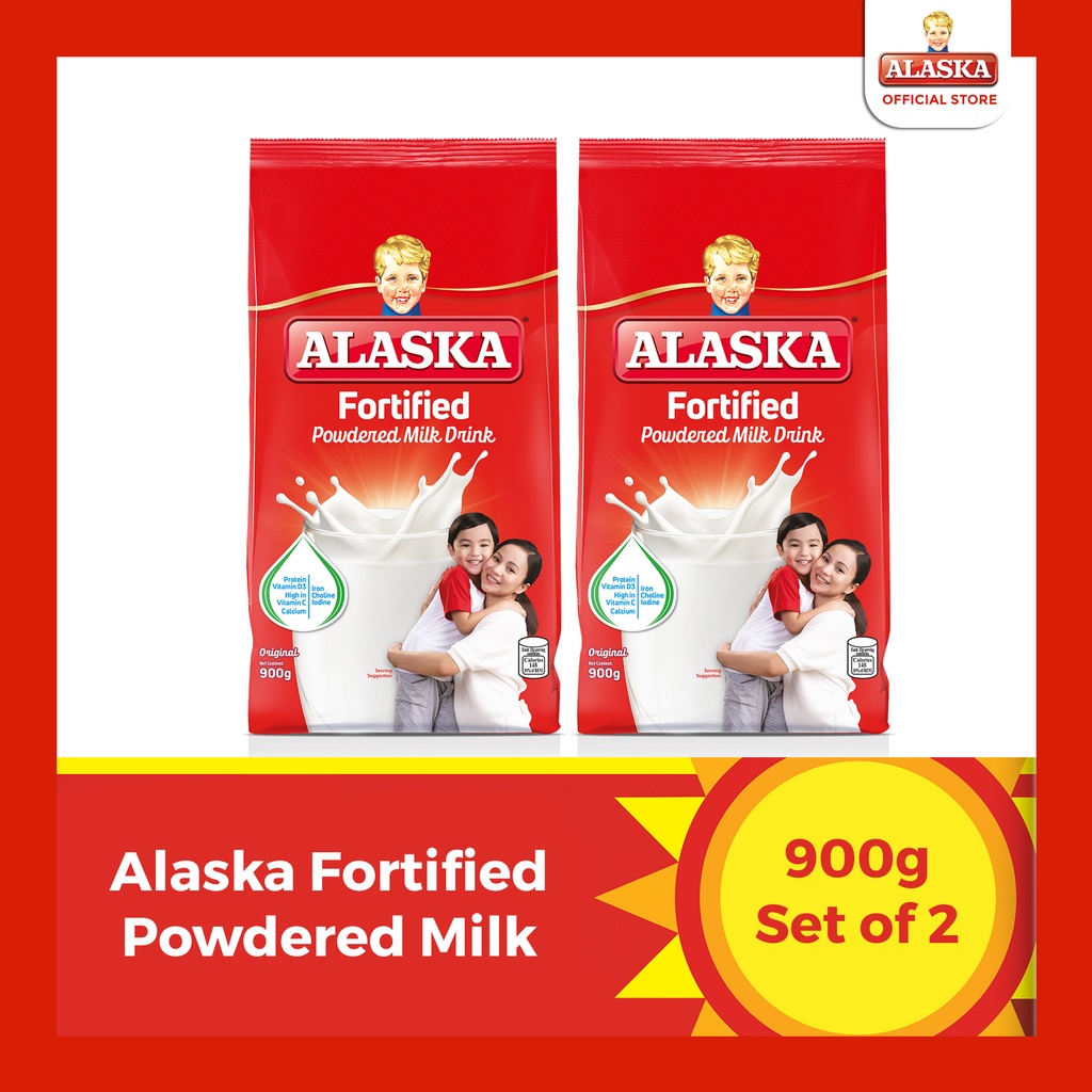 Alaska Fortified Powdered Milk Drink 900g l Set of 2 | Lazada PH