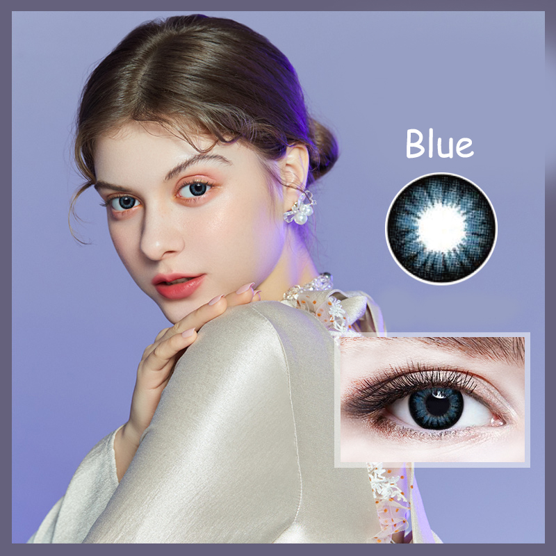 Contact Lens 2pcs 1 Pair Eye Care Soft Colored Cosmetic Contact Lens ...