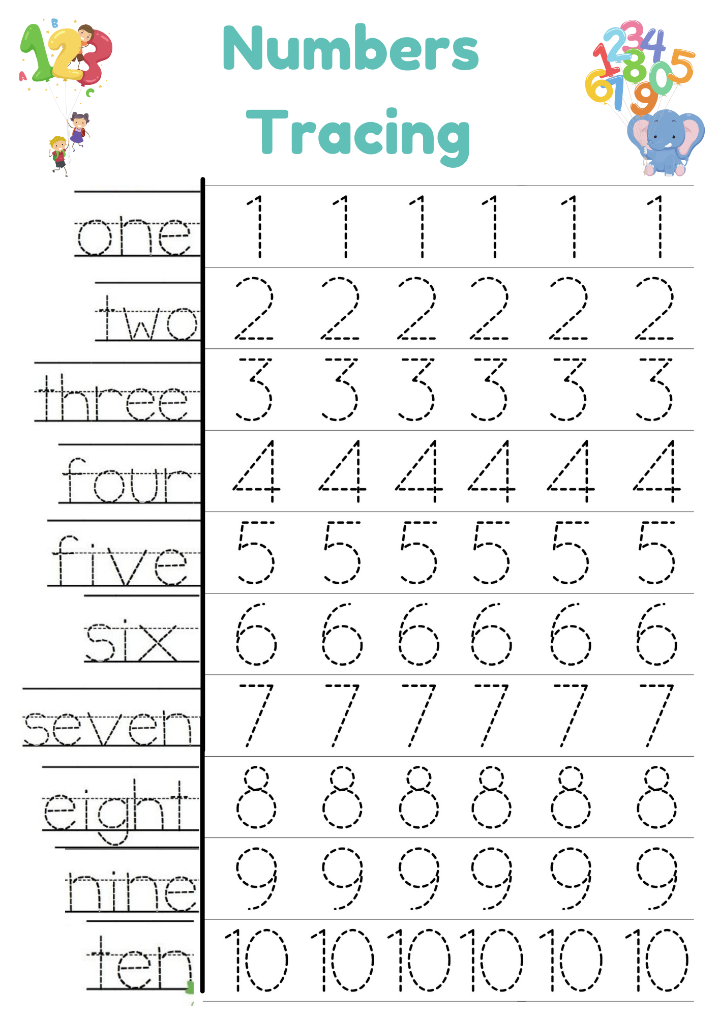 Elzanco Laminated Reusable Educational Sheets for Practice Tracing Name ...