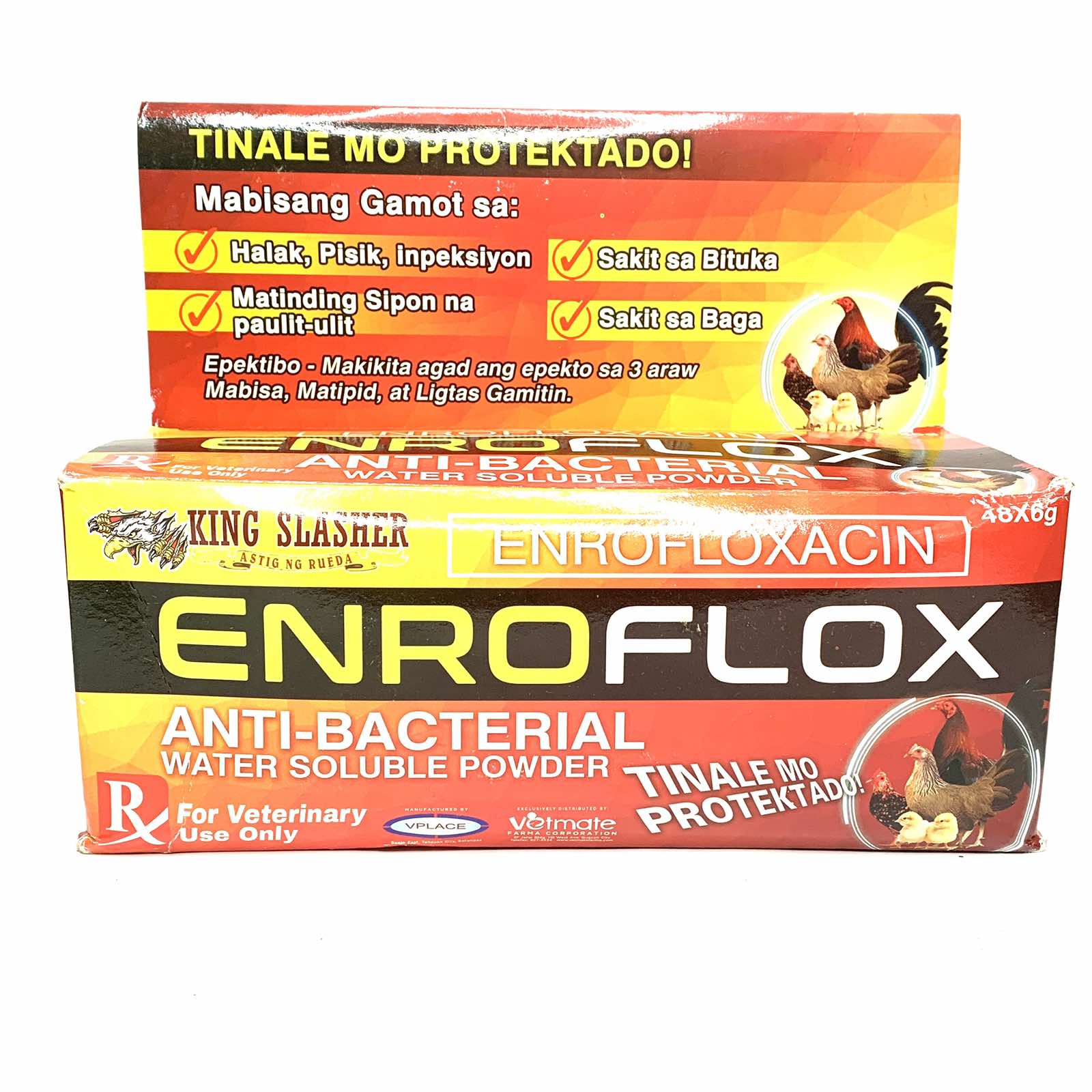 [VET SUPPORT] 12Sachets Enroflox Anti-Bacterial Water Soluble Powder / Gamot sa sipon ng manok ...