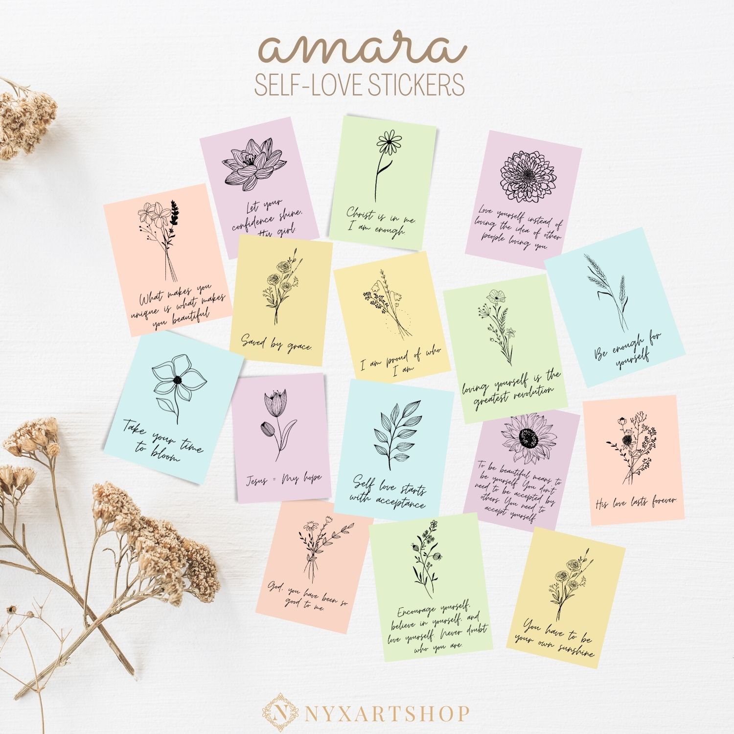 Minimalist Self Love Quotes Sticker Pack | Lazada PH