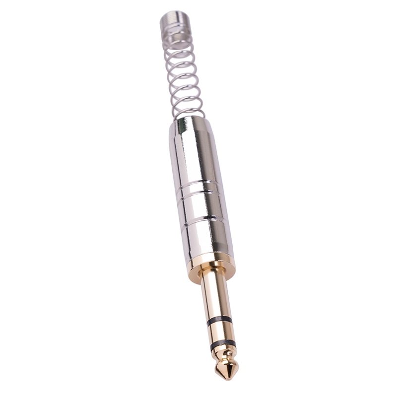 5PC 6.35mm Stereo Audio Jack Amplifier Microphone Plug 6.35 Sophomore ...