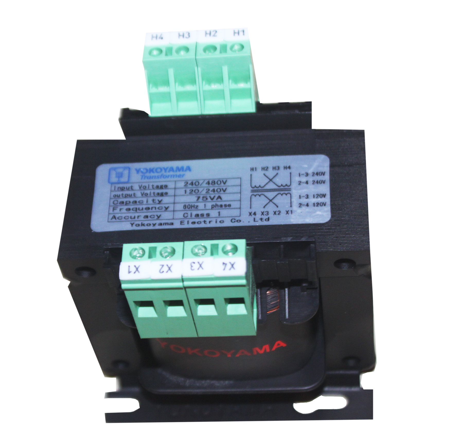 Transformer Industrial Stepdown 75VA Single Phase ouput Dry Type Input Voltage: 240Vac/480Vac ...