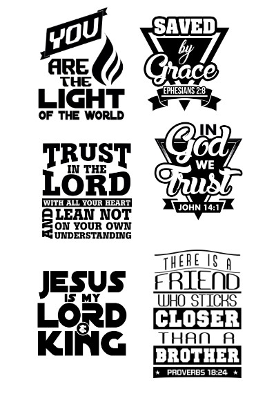 6pcs Bible Verse Transparent Vinyl Waterproof Stickers | Lazada PH