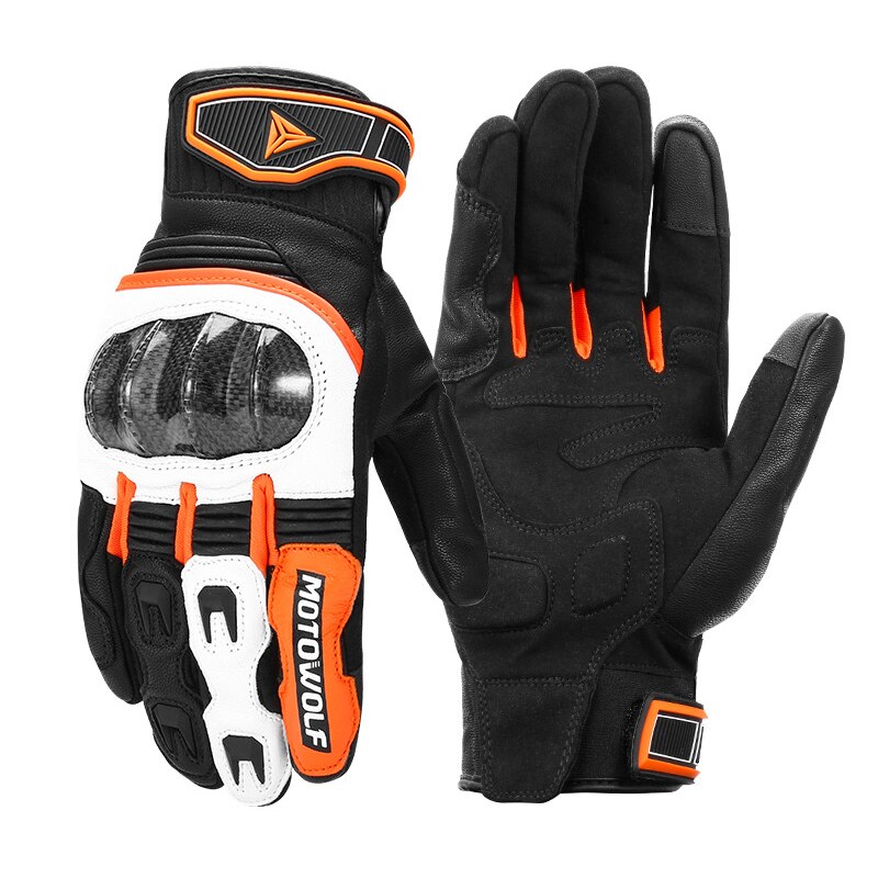 MOTOWOLF MDL0335 Motorcycle Gloves Men's Leather Gloves Touch Screen ...