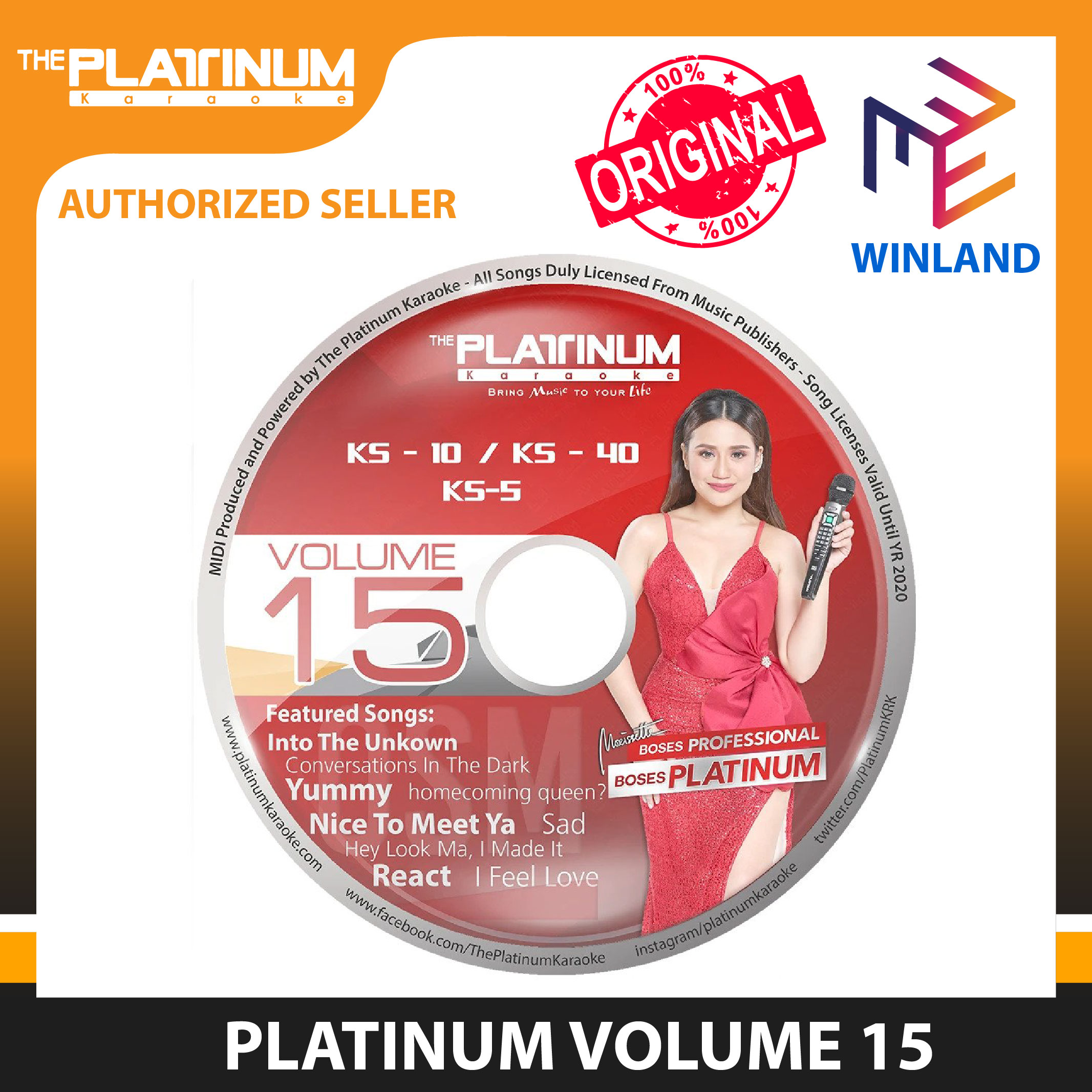 Platinum CD for KS-5/10/40 KS-5 by Winland Junior Lite and Platinum KS-10 Junior 2 Vol 11 to Vol ...