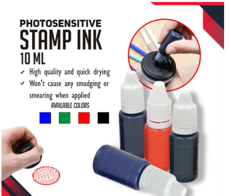 10mL Oil Based Photosensitive Stamp Ink for Company Stamps / Self ...