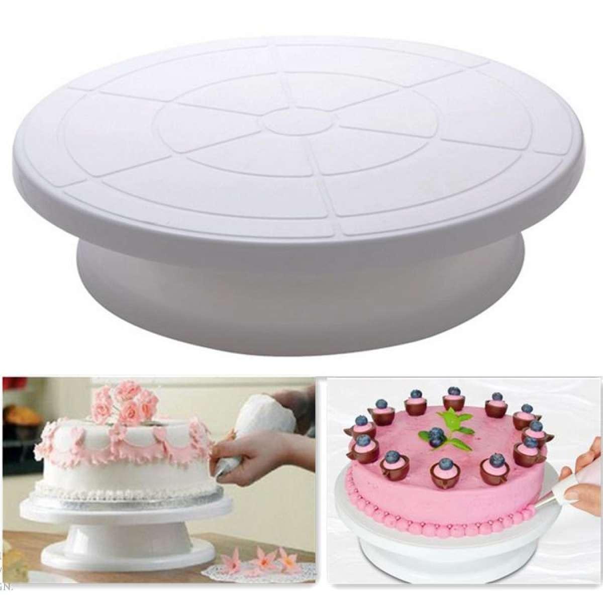City Goods 28cm Round Anti-Skid Rotating Stand Platform Cake Turn Table ...