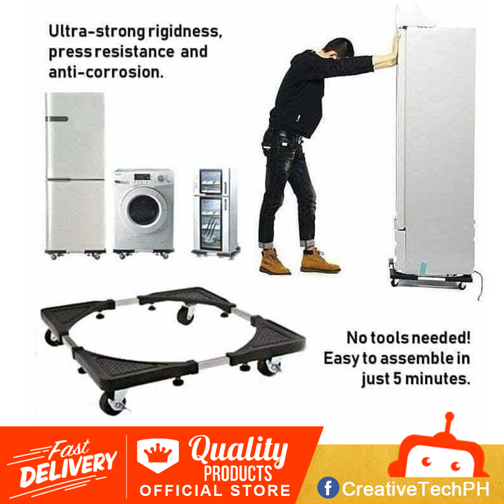 Refrigerator Stand Base with wheels | Washing Machine base Fridge Stand ...