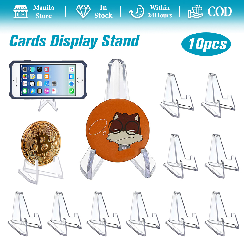 10pcs Triangle Display Stands Acrylic Coin Stand Mini Easel Stands ...