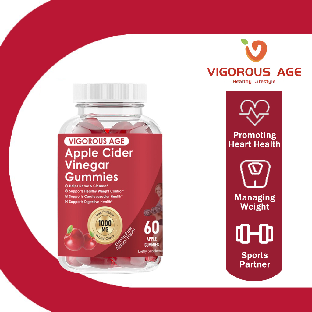 Vigorous Age Apple cider vinegar gummies weight control sli Apple Cider ...