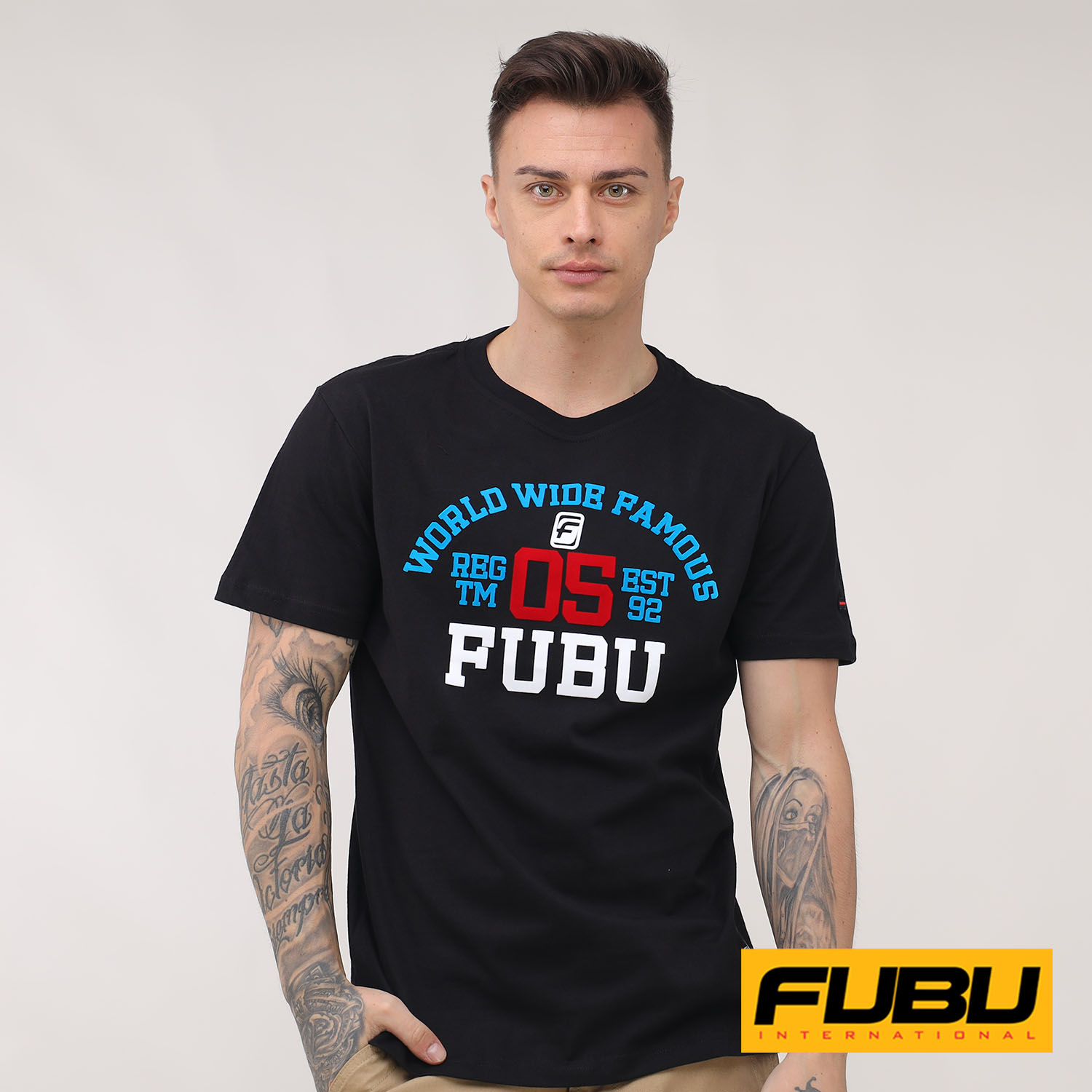Fubu Round Neck Regular Fit FBT01A-2860 (Black) | Lazada PH