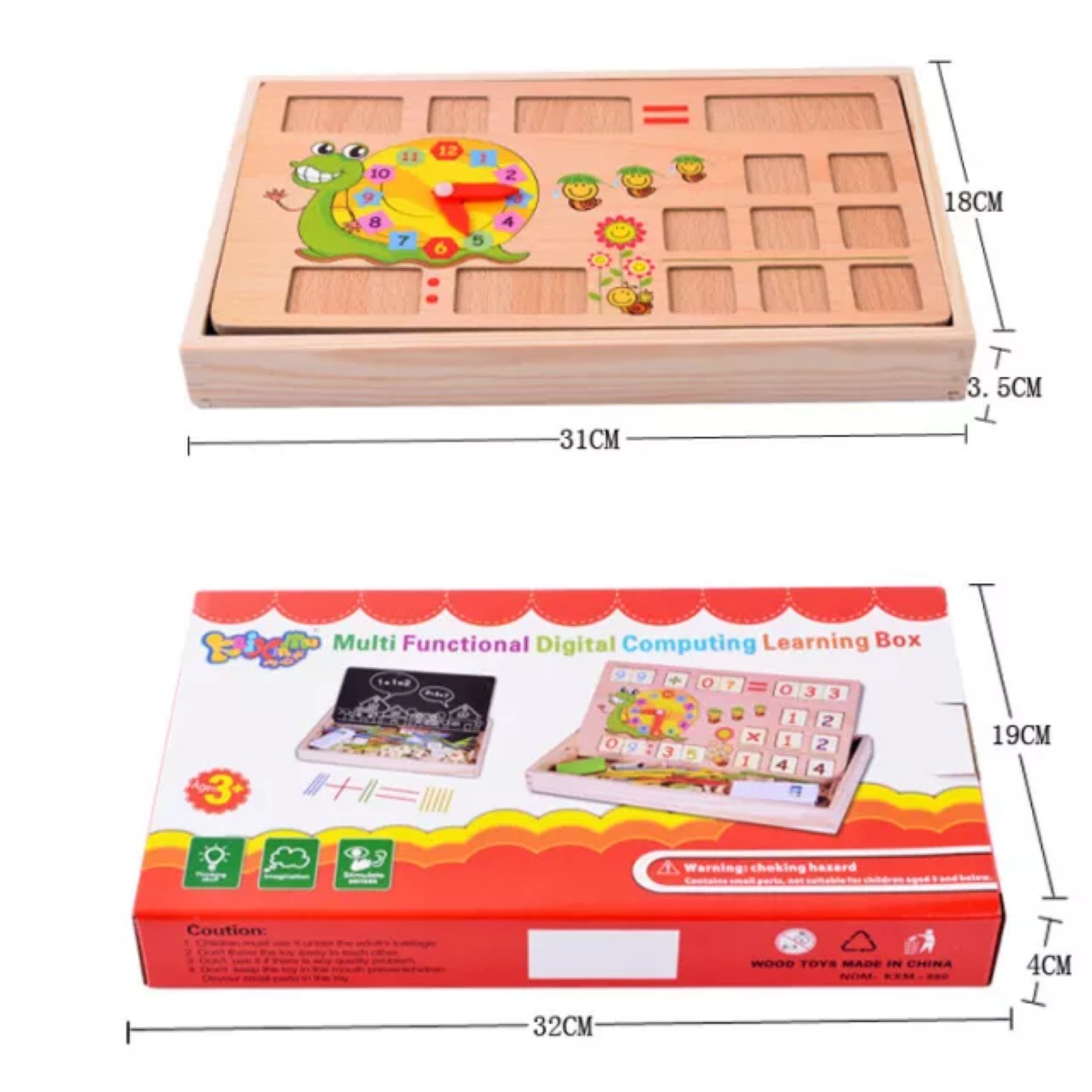 Multifunctional Educational Math Learning Box Wooden Toy Educational ...