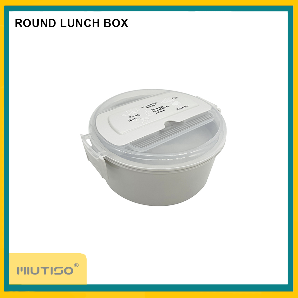 Miutiso Round Lunch Box Dinnerware Food Storage Container Children Kids ...