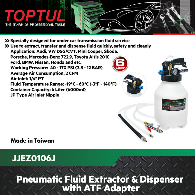 Toptul Pneumatic Fluid Extractor & Dispenser with ATF Adapter | Lazada PH