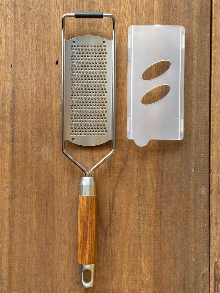 PANGCUCINA Stainless Steel Wood Handle Cheese Grater Lemon Zester ...