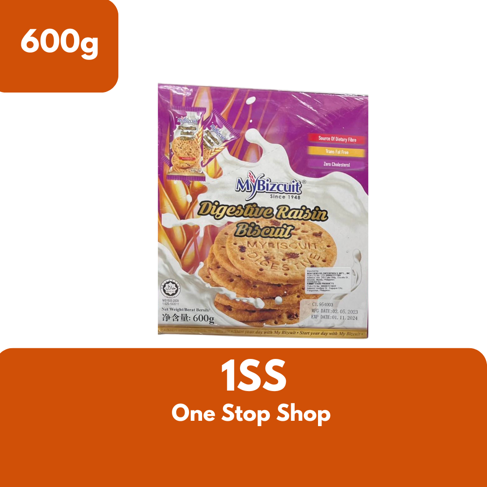 MyBizcuit Digestive Raisin Biscuit 600g | Lazada PH