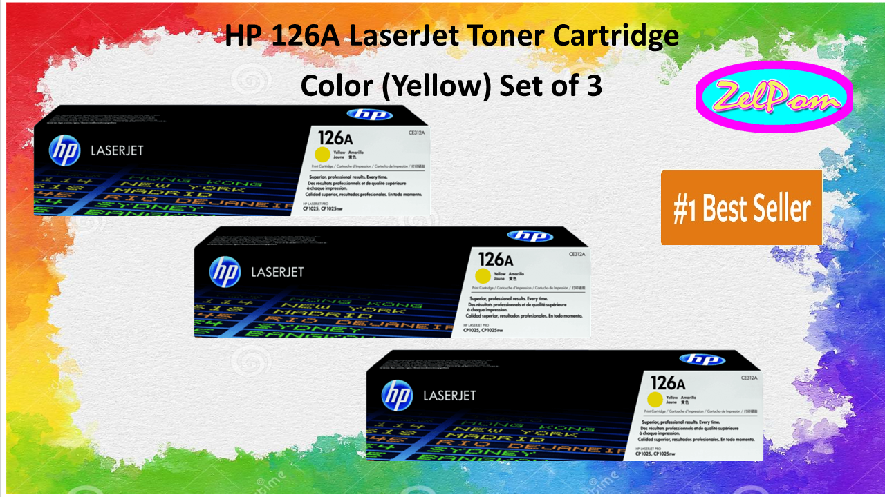 HP 126A LaserJet Toner Cartridge Color (Yellow) Set of 3 | Lazada PH