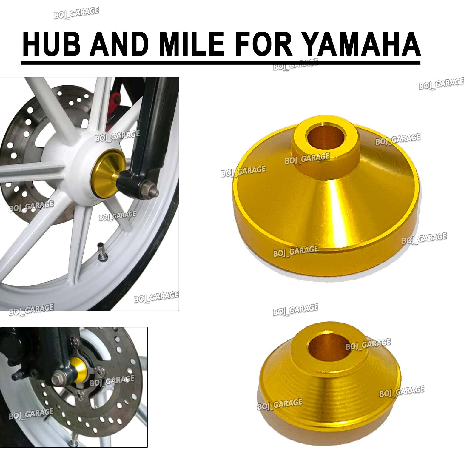 Hub and Mile set for Yamaha Alloy type Gold | Lazada PH