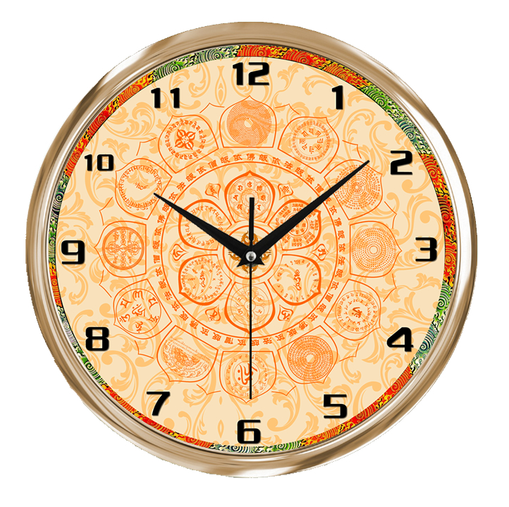 Tibetan King Kong dzogchen Mantra Wheel Collection Clock Wall Clock ...