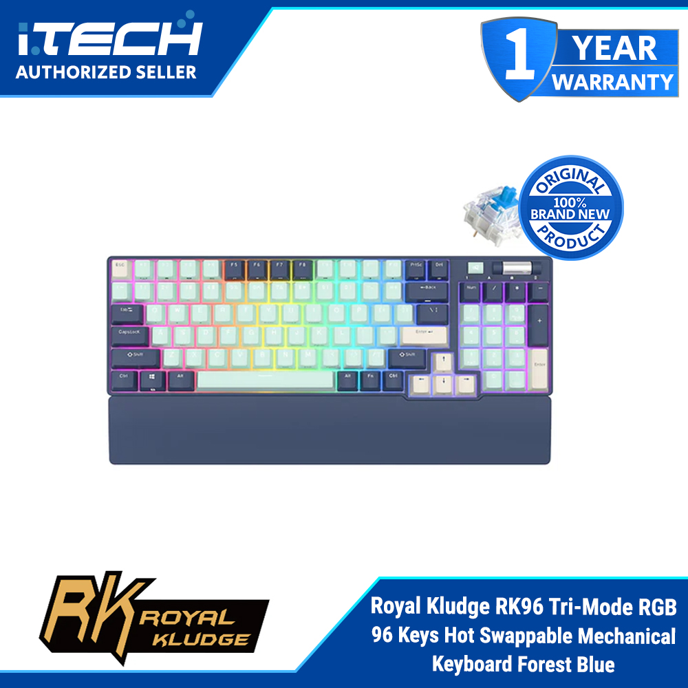 Royal Kludge RK96 Tri-Mode RGB 96 Keys Hot Swappable Mechanical ...