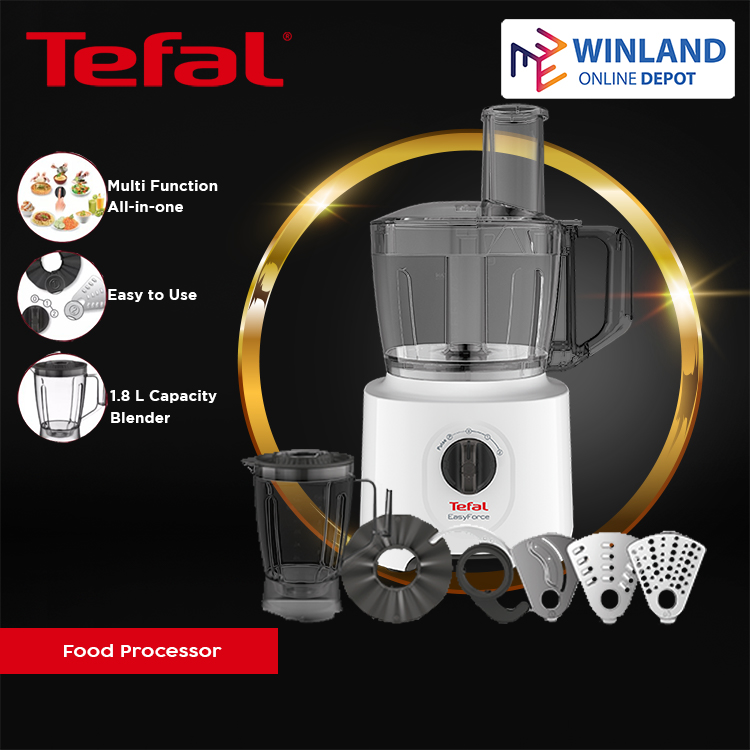Tefal by Winland MASTERCHEF EASYFORCE DO246165-2 in 1 Food Processor ...