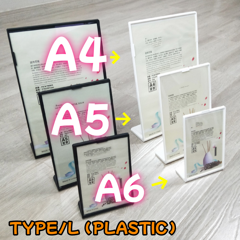 A6 A5 A4 Acrylic Menu Display Stand Double Side Clear Desk Display T ...