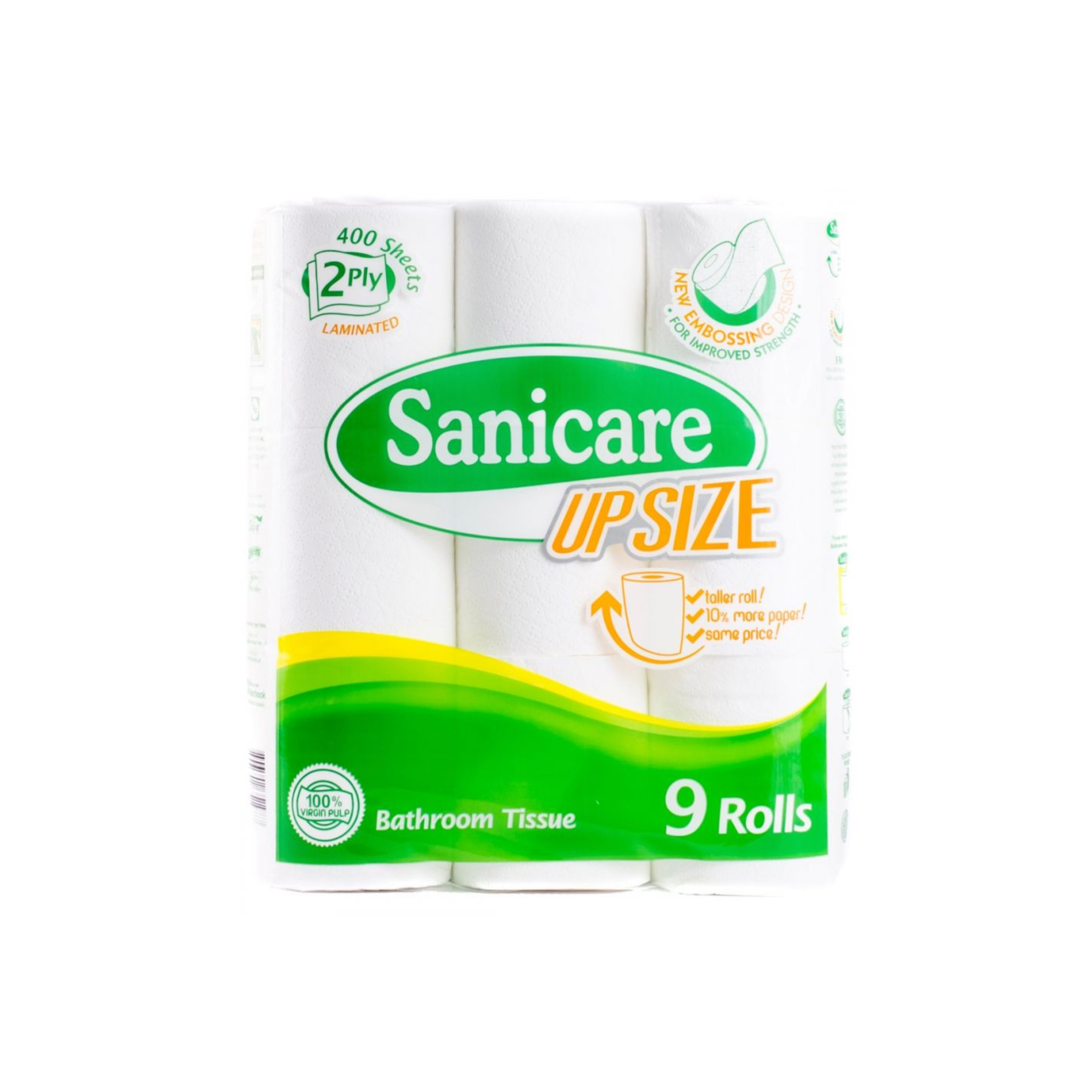 Sanicare Upsize Bathroom Tissue 2 ply - 400 sheets x 9 Rolls | Lazada PH