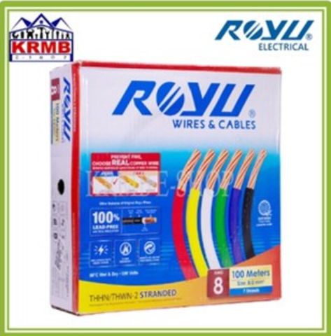 ROYU THHN / THWN ORIGINAL Stranded Wire #8 8.0mm2 7 strands 100 meters ...