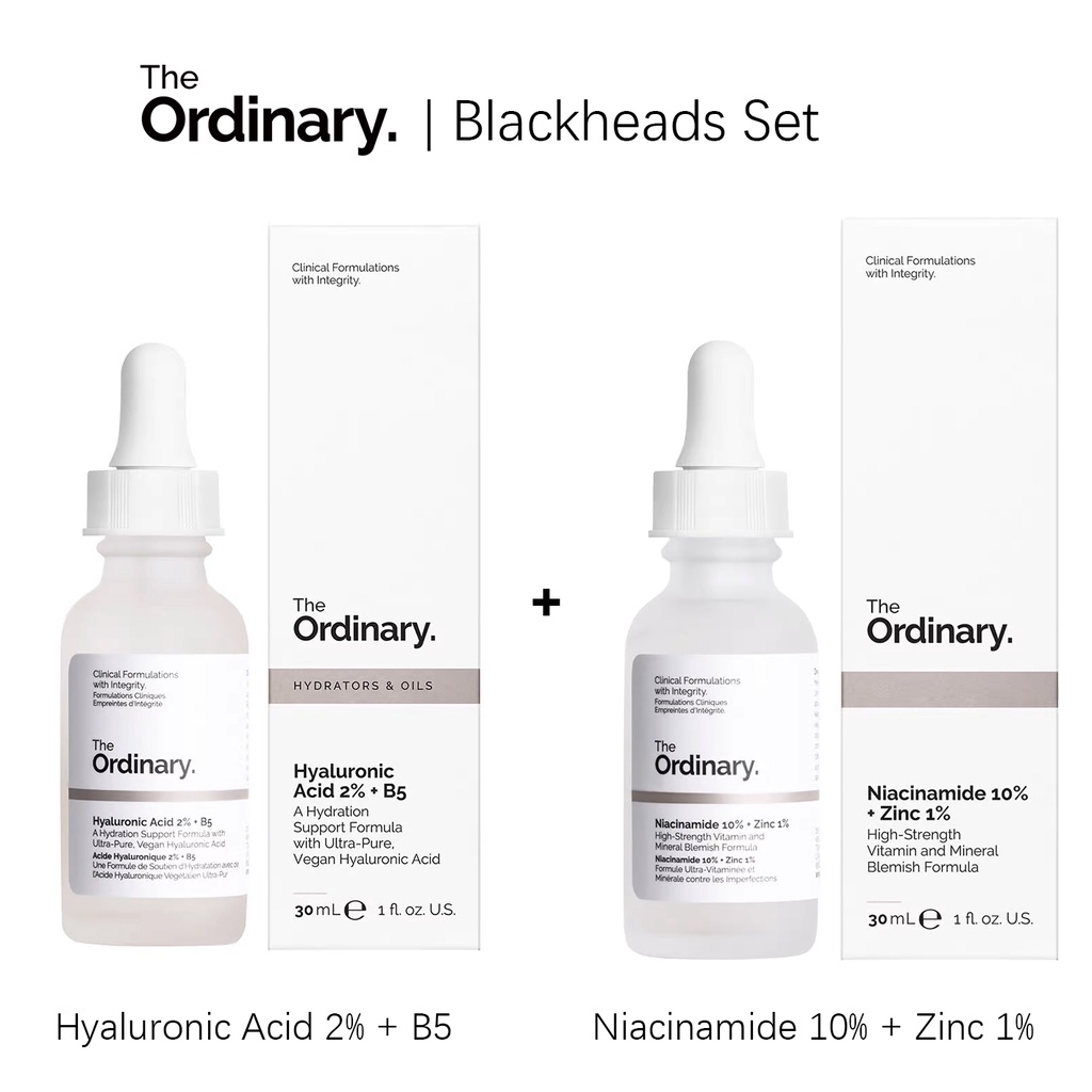 The Ordinary Acne Serum Whitening Set - Hyaluronic Acid 2% + B5 ...