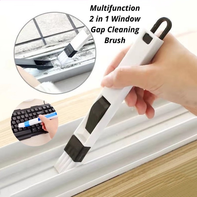 2in1 Window Groove Cleaning Brush Keyboard Brush Sliding Door Track ...
