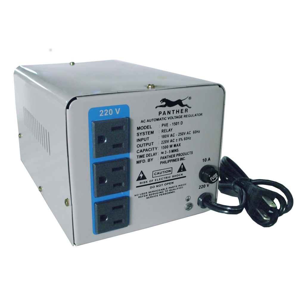 durable Panther PVE 1501 D AVR Relay Type, 1500 Watts Output 220V AC ...