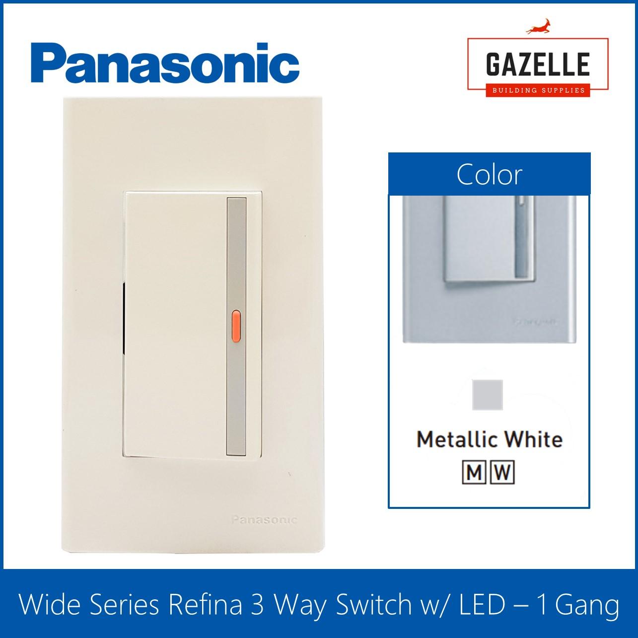 Panasonic Refina Wide Series Illuminated 3 Way Switch w/ LED - 3 Gang 1 ...