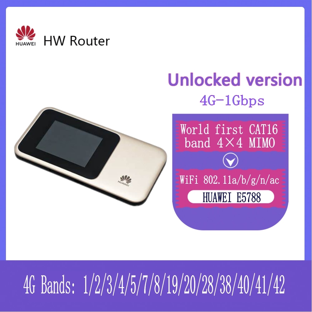 ปลดล็อคเดิม Huawei E5788 E5788u-96a Gigabit LTE Cat16 Mobile Hotspot 4G ...