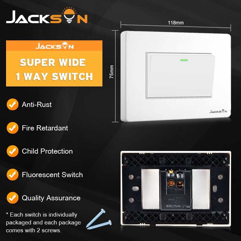 Light Switch Home Light Switch 2Gang Outlet Wall1-Way 2-Way 3-Way ...