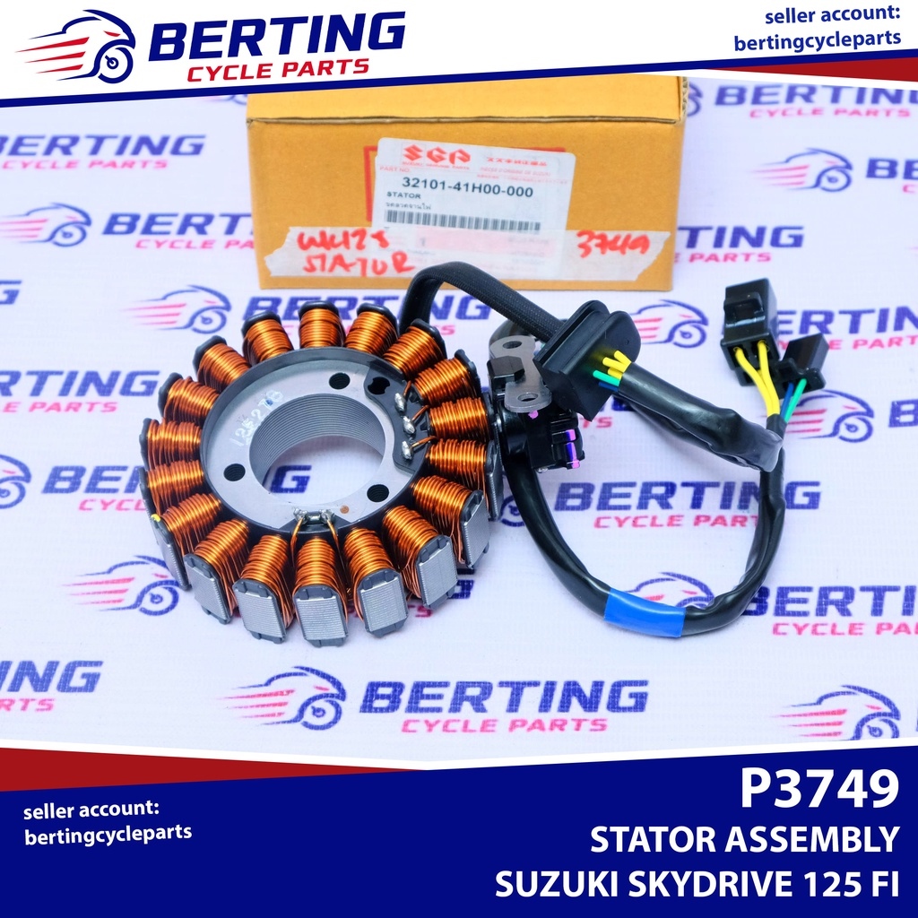 SGP STATOR ASSEMBLY Suzuki Skydrive 125 FI Genuine 32101-41H00-000 ...