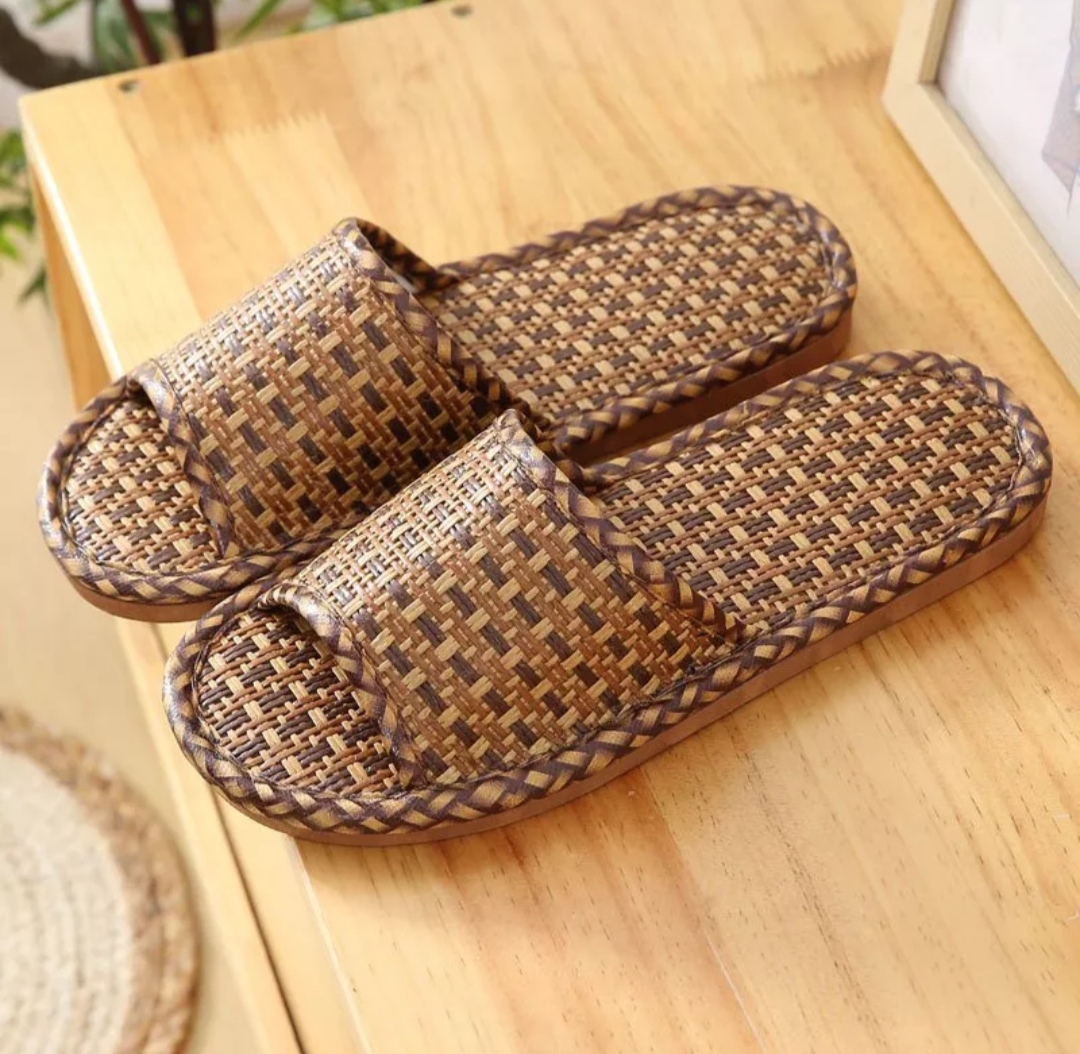 Native Banig indoor slipper rattan slipper unisex bamboo rattan slipper ...
