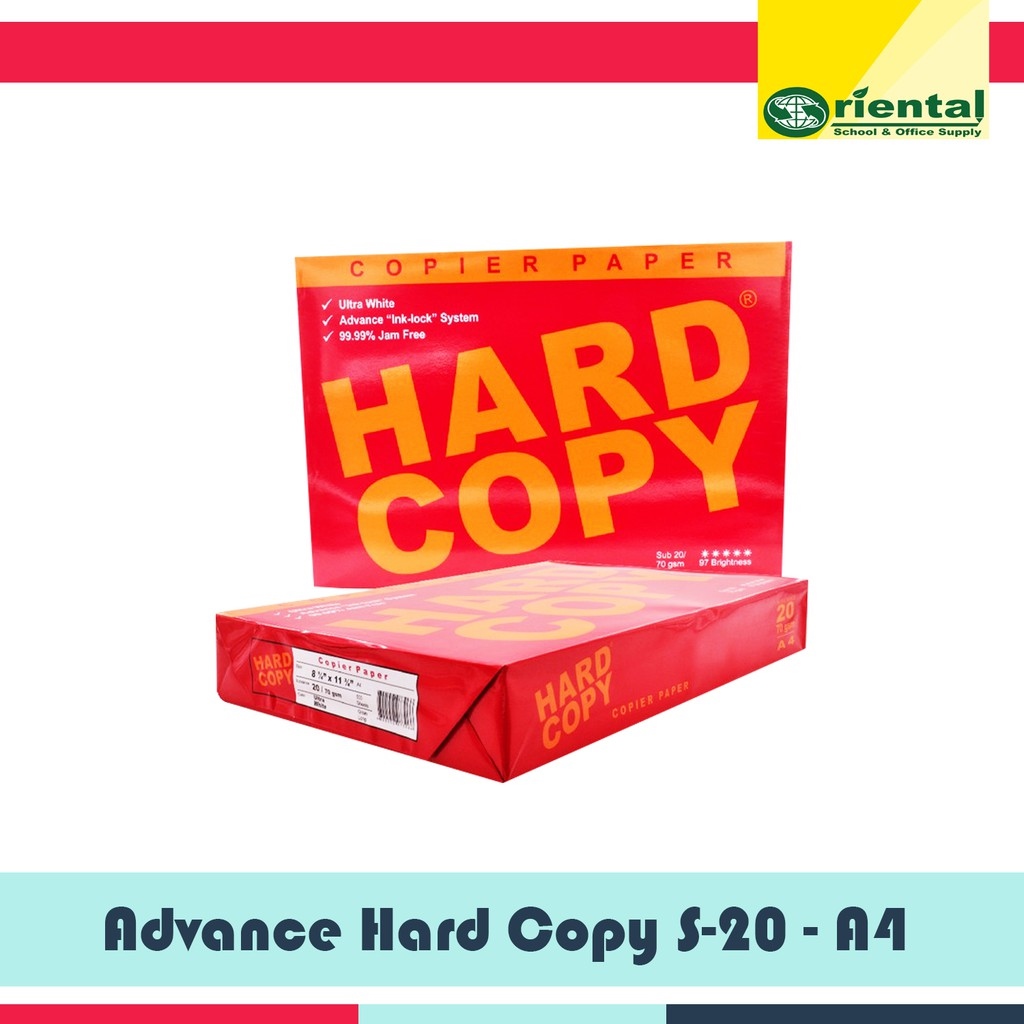 1 Ream Hard Copy Short A4 Long Bond Paper - Copy Paper - Substance 20 ...
