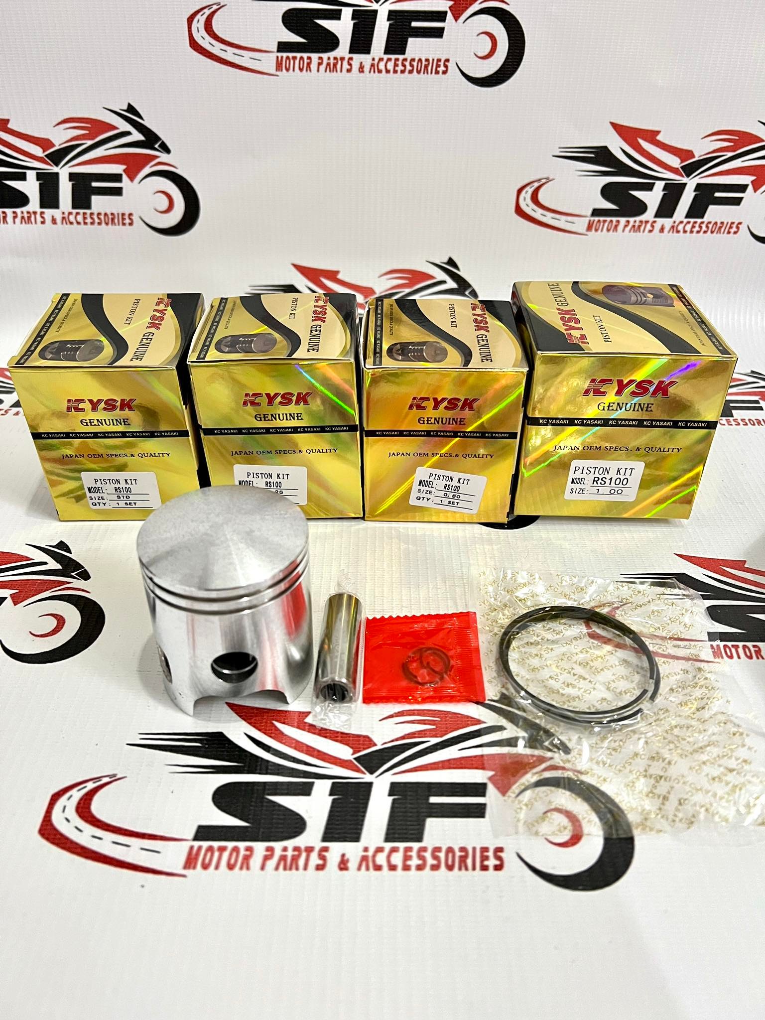 SIF PISTON KIT YAMAHA RS100 STD/0.25/0.50/1.00 (YSK BRAND) | Lazada PH