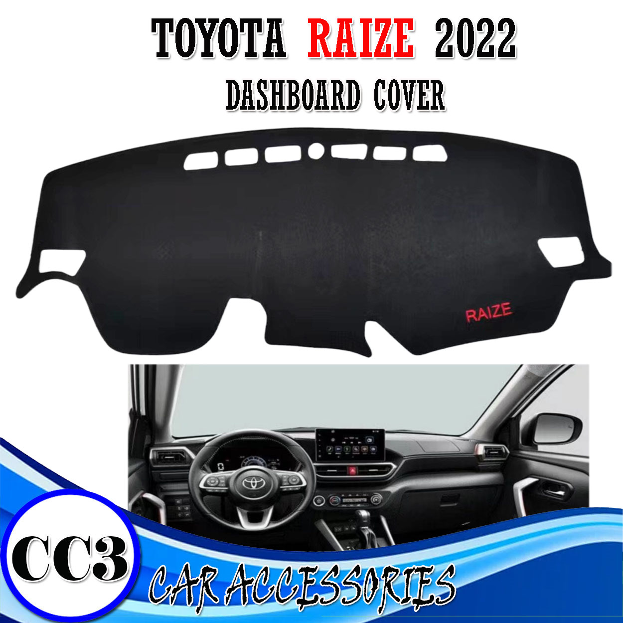 Dashboard Cover for Toyota Raize 2012 Dash Mat Sun Shade Dash board Pad ...
