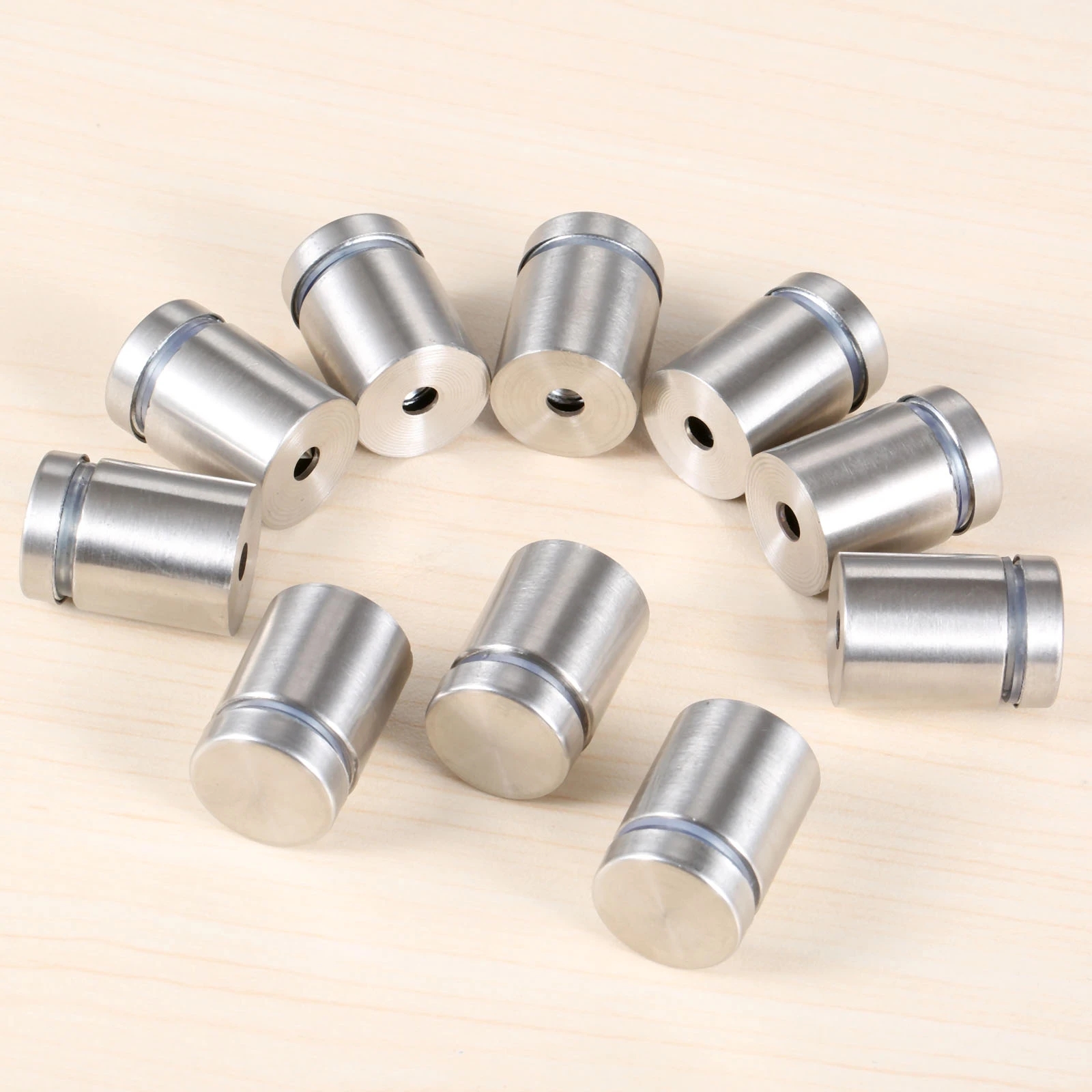 12PCS Stainless Advertising Bolt M19 (25mm up to 100mm) Glass Holder ...