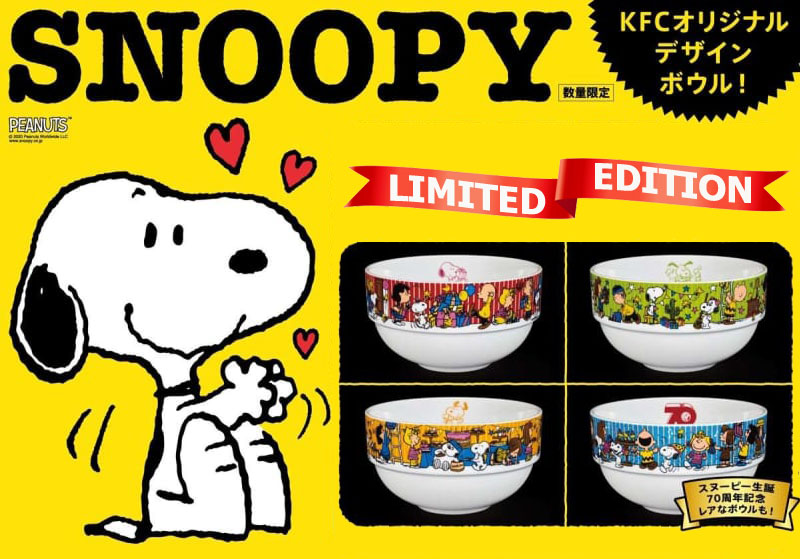 KFC x SNOOPY PEANUTS 70th Anniversary Bowl set LIMITED | Lazada PH