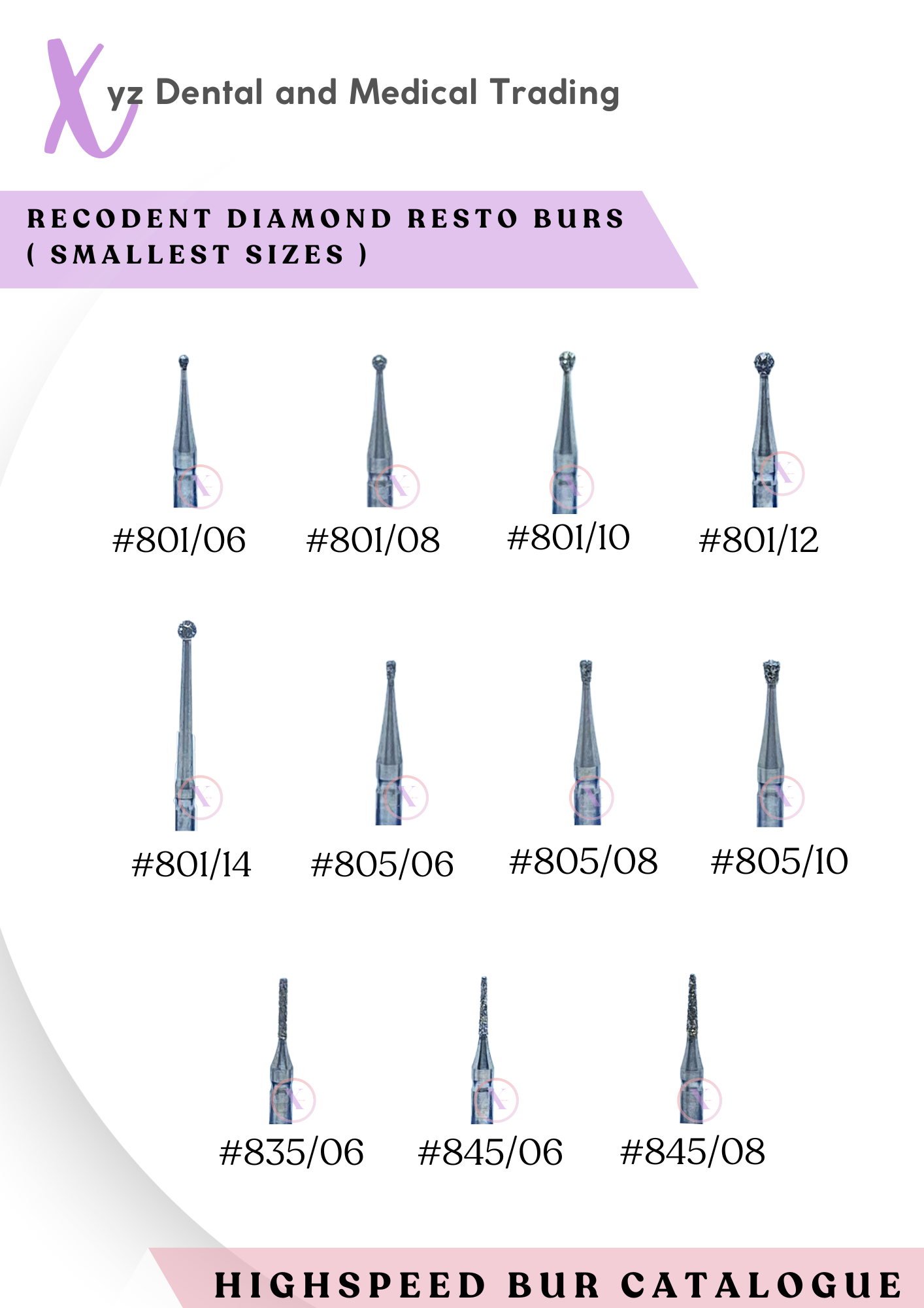 Resto Burs ( RECODENT ) Smallest size / Rotary Instrument for Resto ...