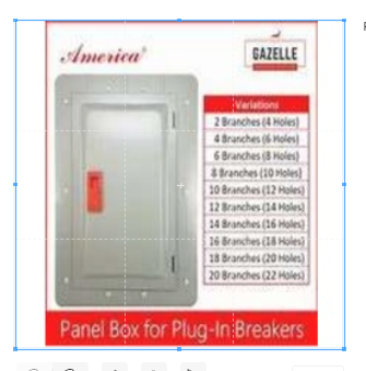 AMERICA PANEL BOARD PLUG IN 2 4 6 8 10 12 14 16 18 20 22 BRANCHES HOLES ...