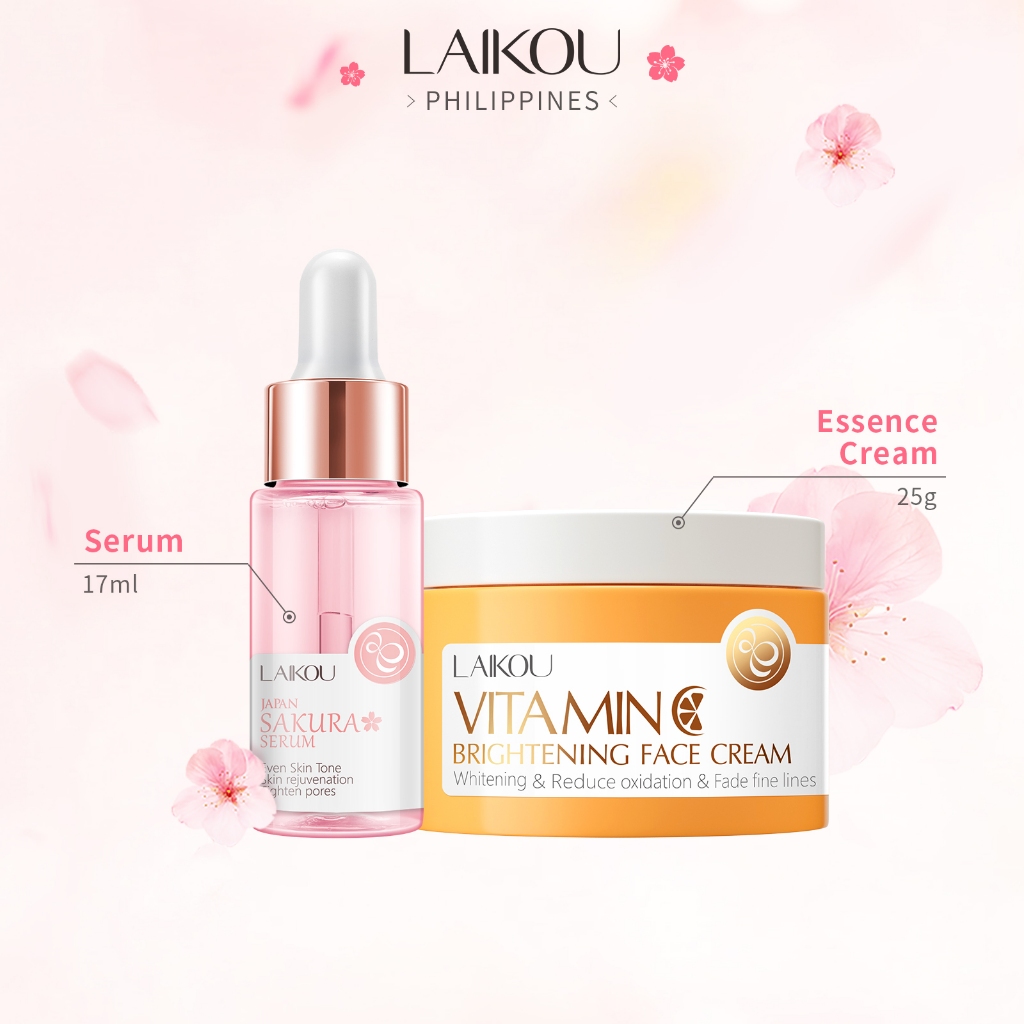 LAIKOU Sakura Brightening Skincare Set Reduce Wrinkles Shrink Pores ...